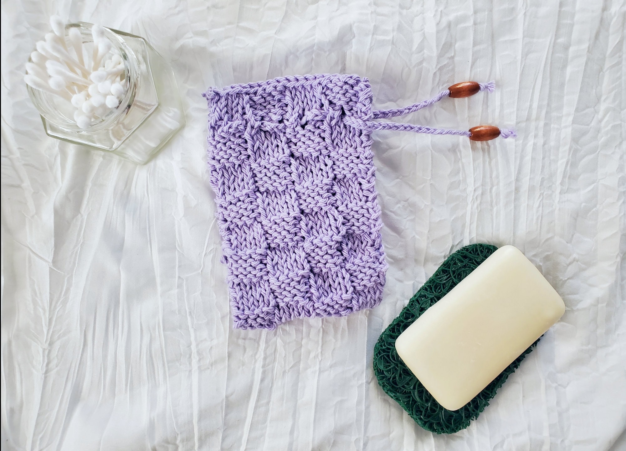 Soap Saver Bag Knitting Pattern, Customizable Knit Soap Sack for Gentle ...