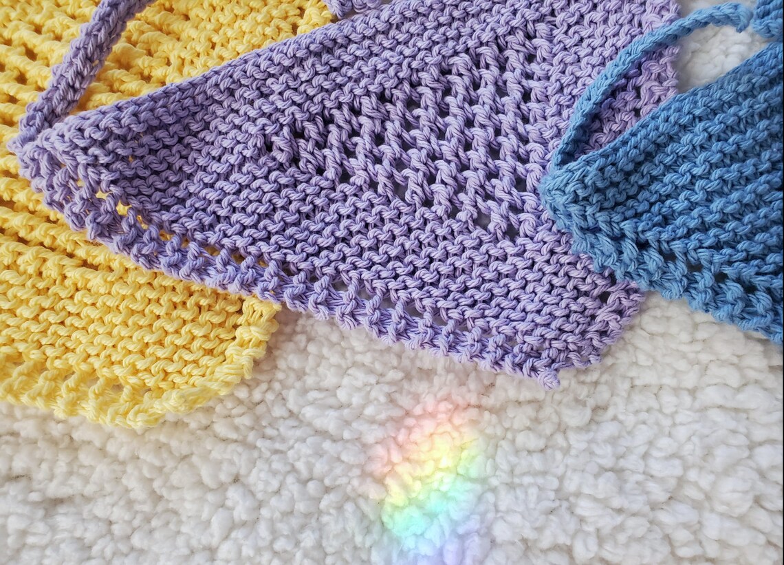 Knitting Pattern for Bandana Cottagecore Headscarf Kerchief Crochet ...