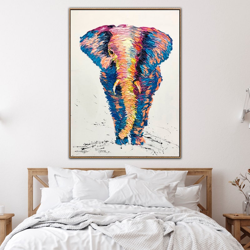 Large Elephant Painting - Etsy