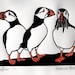Puffins Art Lino Print Wall Art Puffin Skomer Pembrokeshire Orkney ...