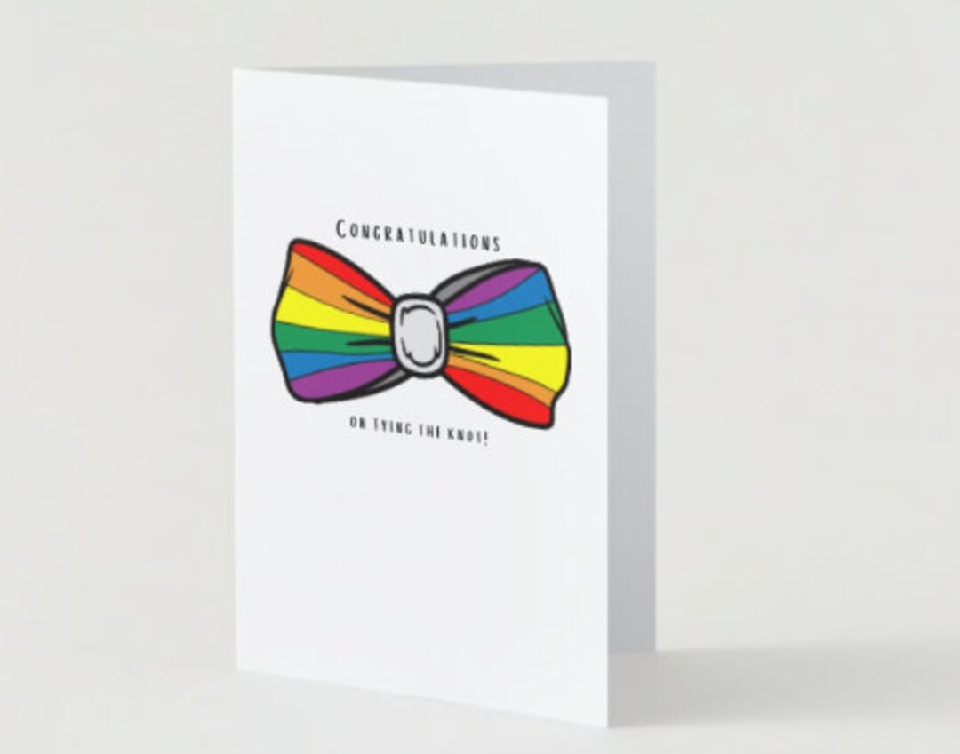 LGBTQ Wedding Card Congratulations on Tying the Knot - Etsy
