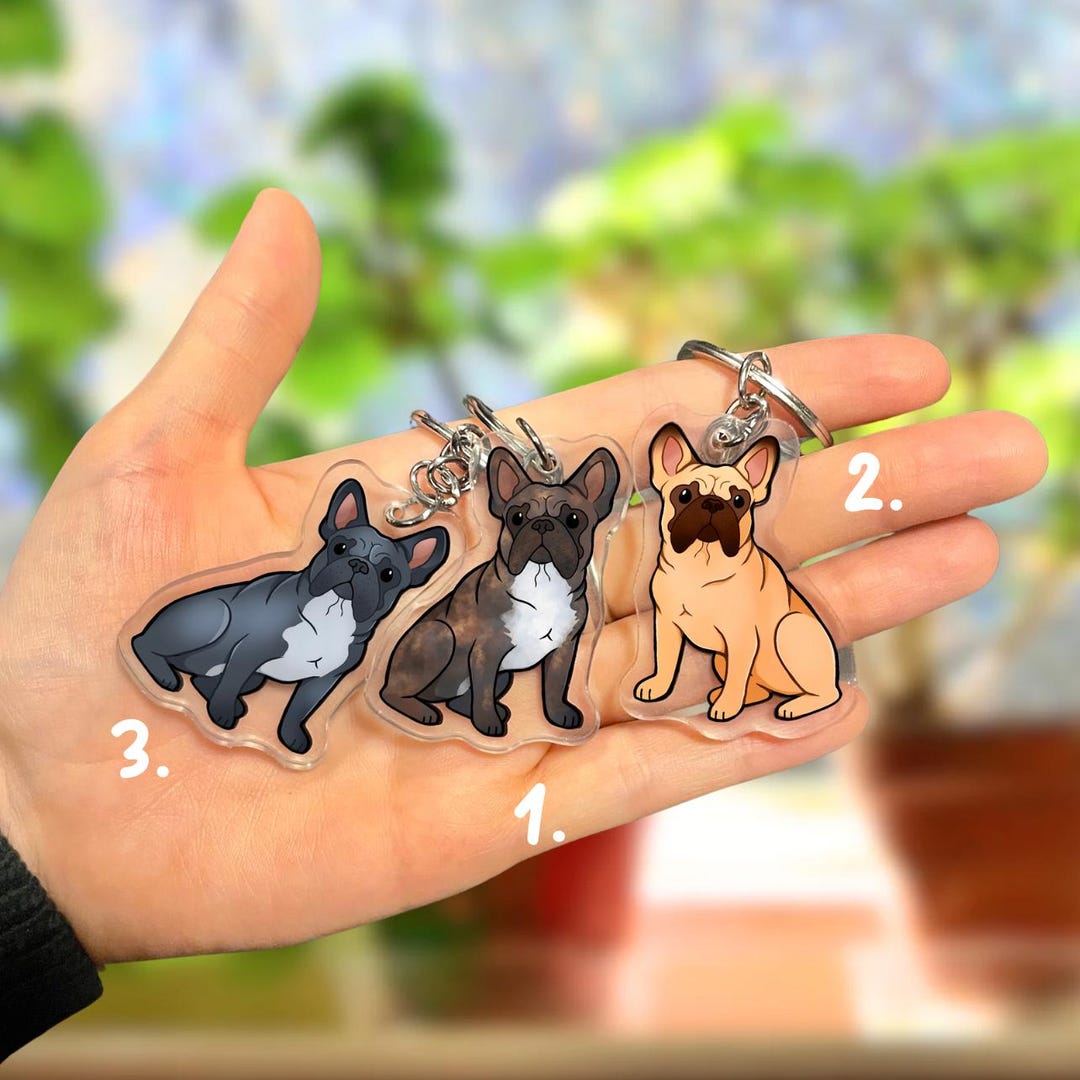 Dog Keyring - Frenchie / French Bulldog - Etsy