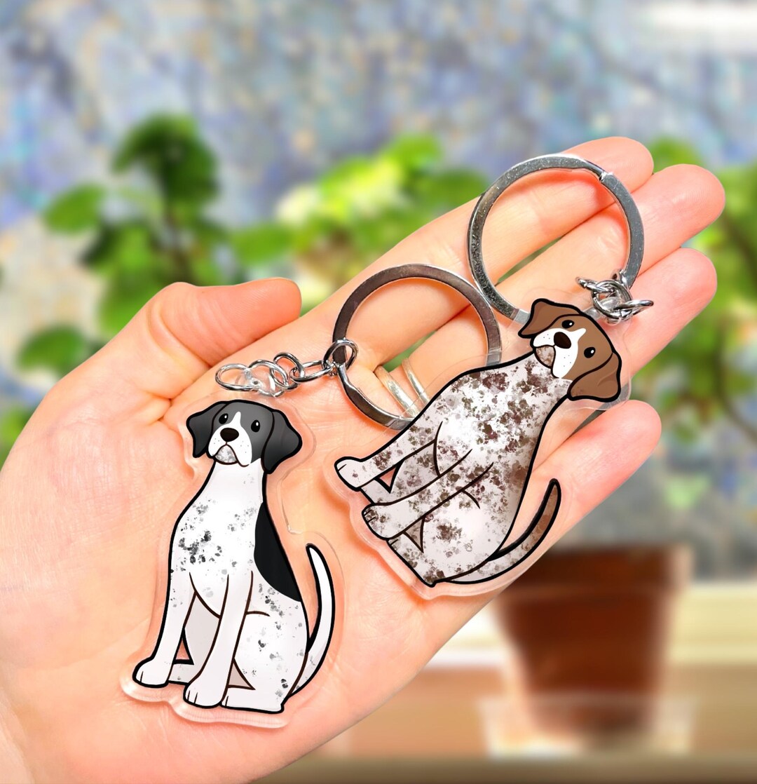 Dog Keyring - English Pointer / German Pointer Acrylic Keychain - Etsy
