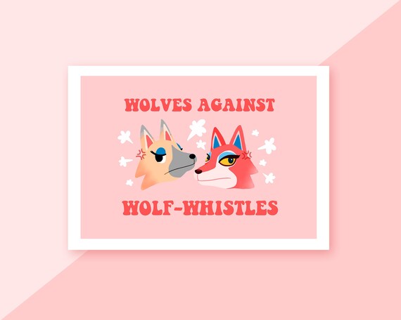 Wolves Against Wolf Whistles Animal Crossing Digital Art | Etsy