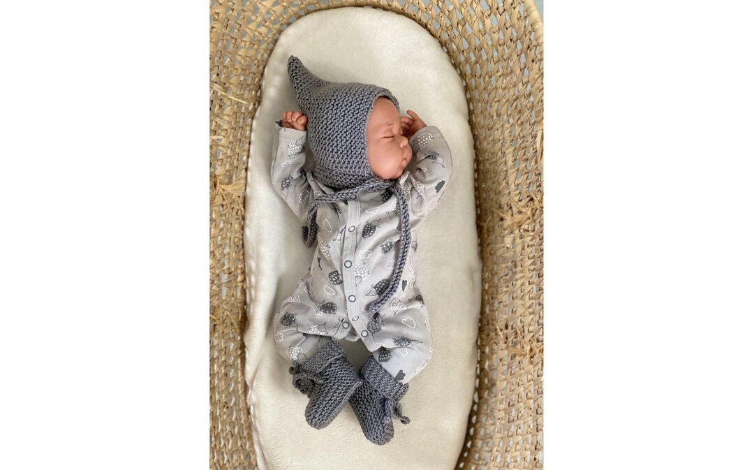 Baby Piexie Hat Knitted Baby Booties Hand Knit Hat Handknit Socks ...