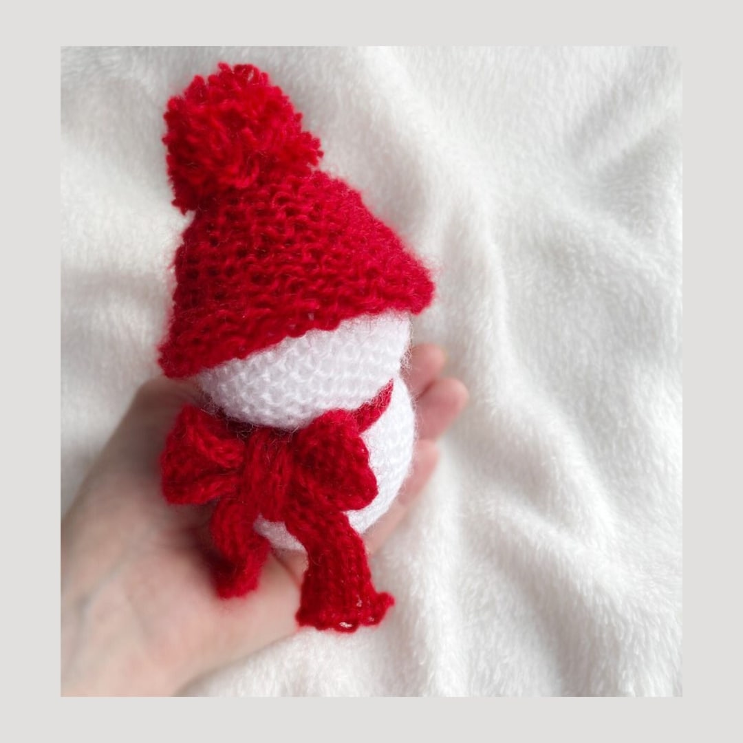 Snowman the Desk Decor Little Knitted Snowman Knit Christmas Decoration ...