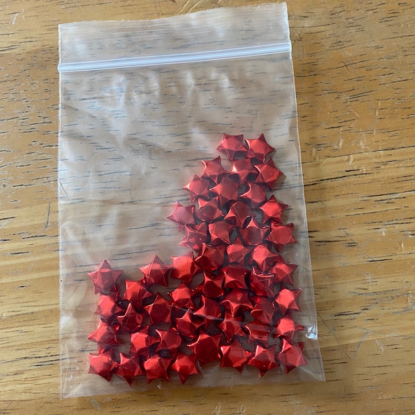 Red Origami Stars - Etsy