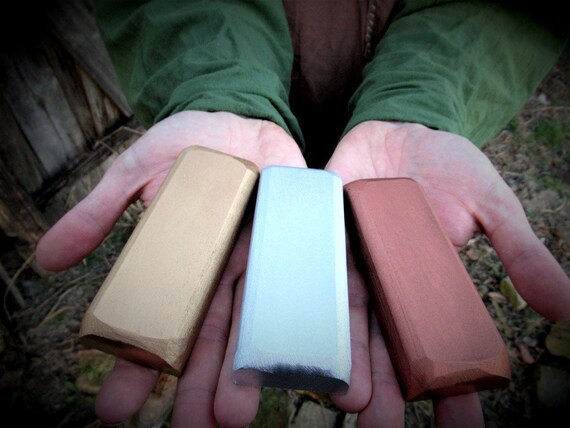 Larp Prop Gold Ingot Golden Silver Copper Bar Fantasy or - Etsy