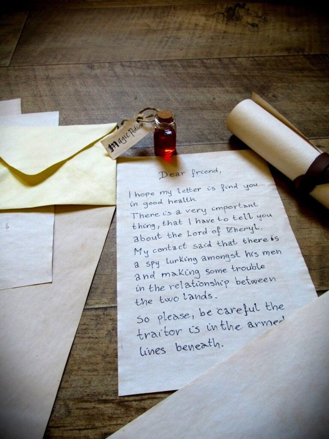 Larp Prop Aged Paper , Paper Rolls Fantasy - Etsy