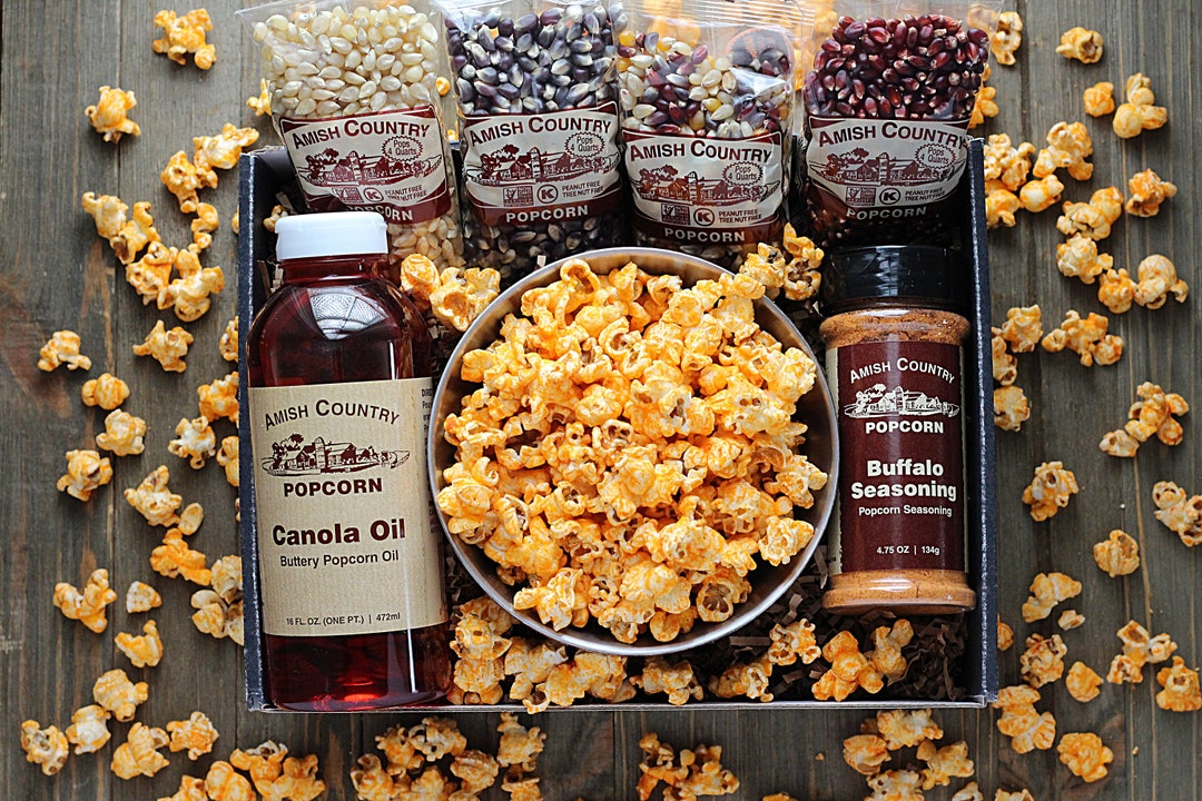 HOT! Popcorn Gift Box - Buffalo Seasoning - Birthday Holiday Edible ...