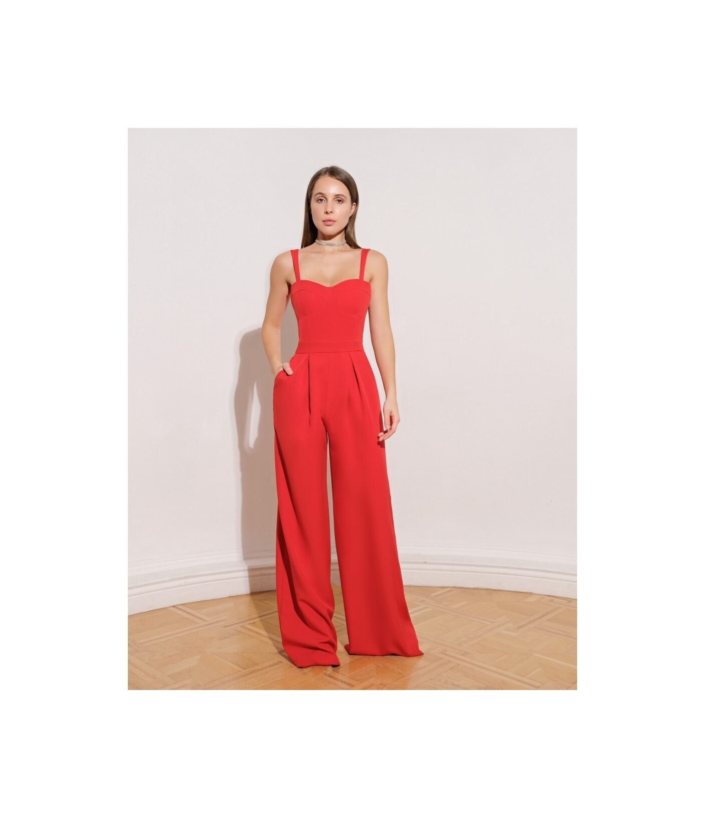 Ace Your Style With This RED Jumpsuit: Jumpsuit for Women With a Classy ...