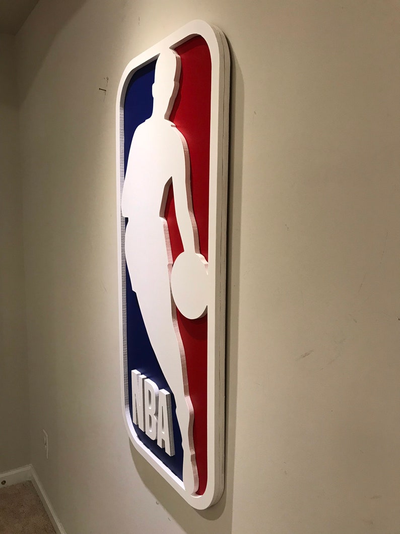 40 in Large 3D NBA Logo Sign | Etsy