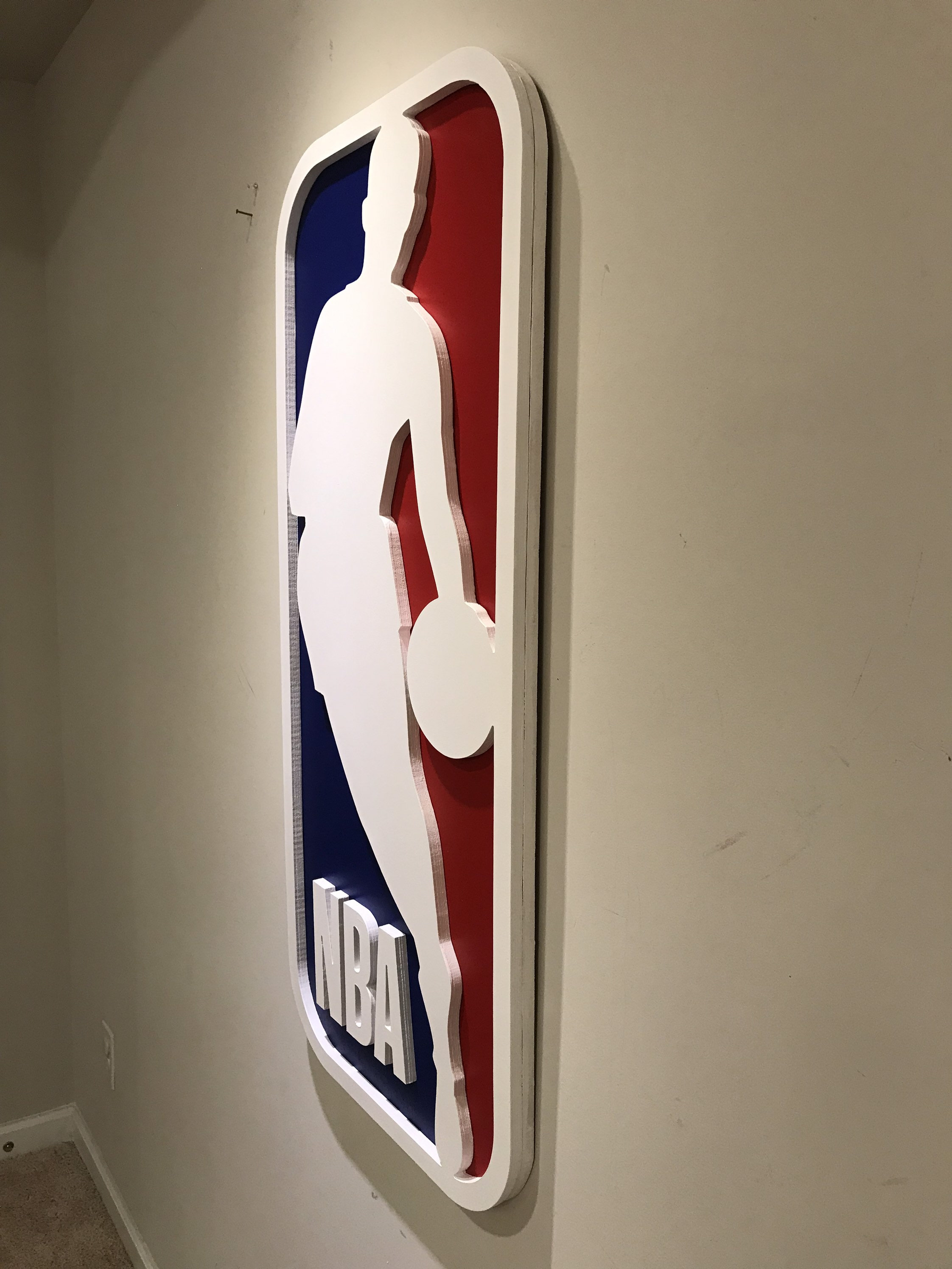 40 in Large 3D NBA Logo Sign | Etsy