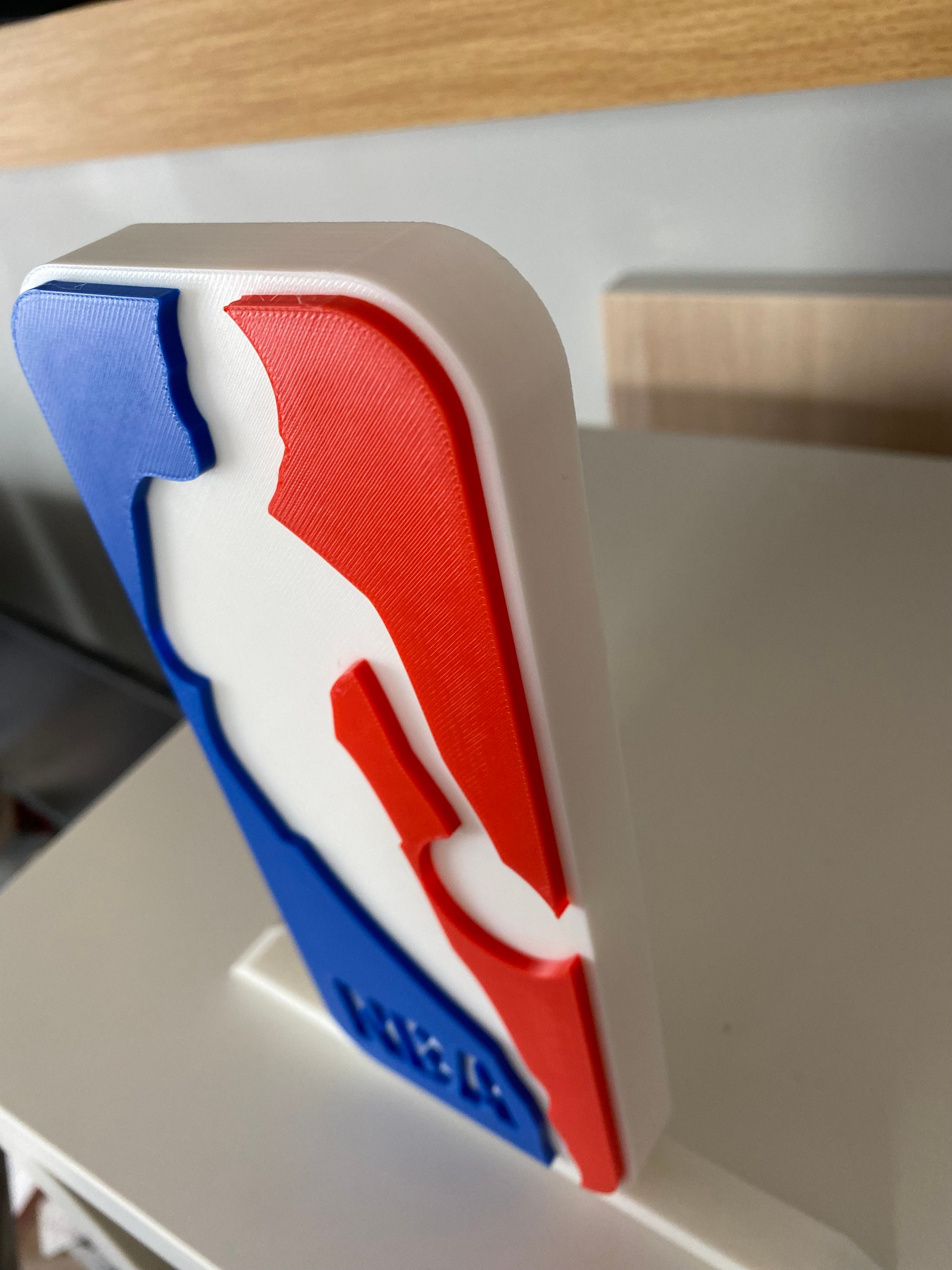 3D NBA Logo Desk Sign - Etsy