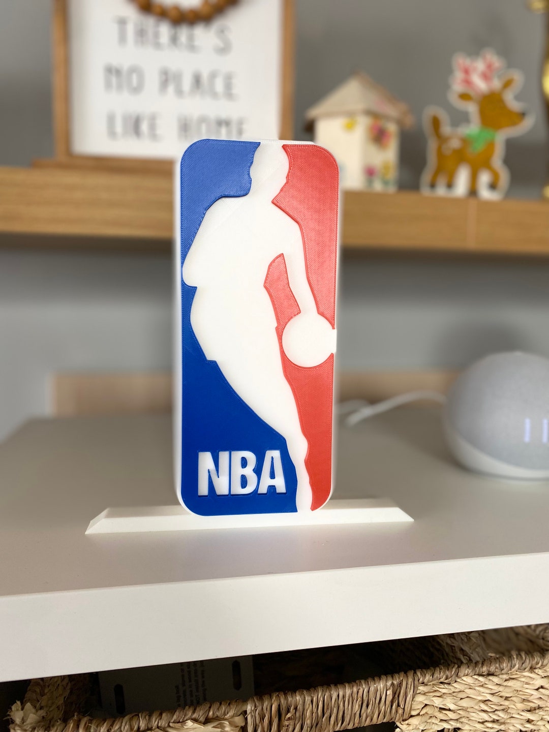 3D NBA Logo Desk Sign - Etsy