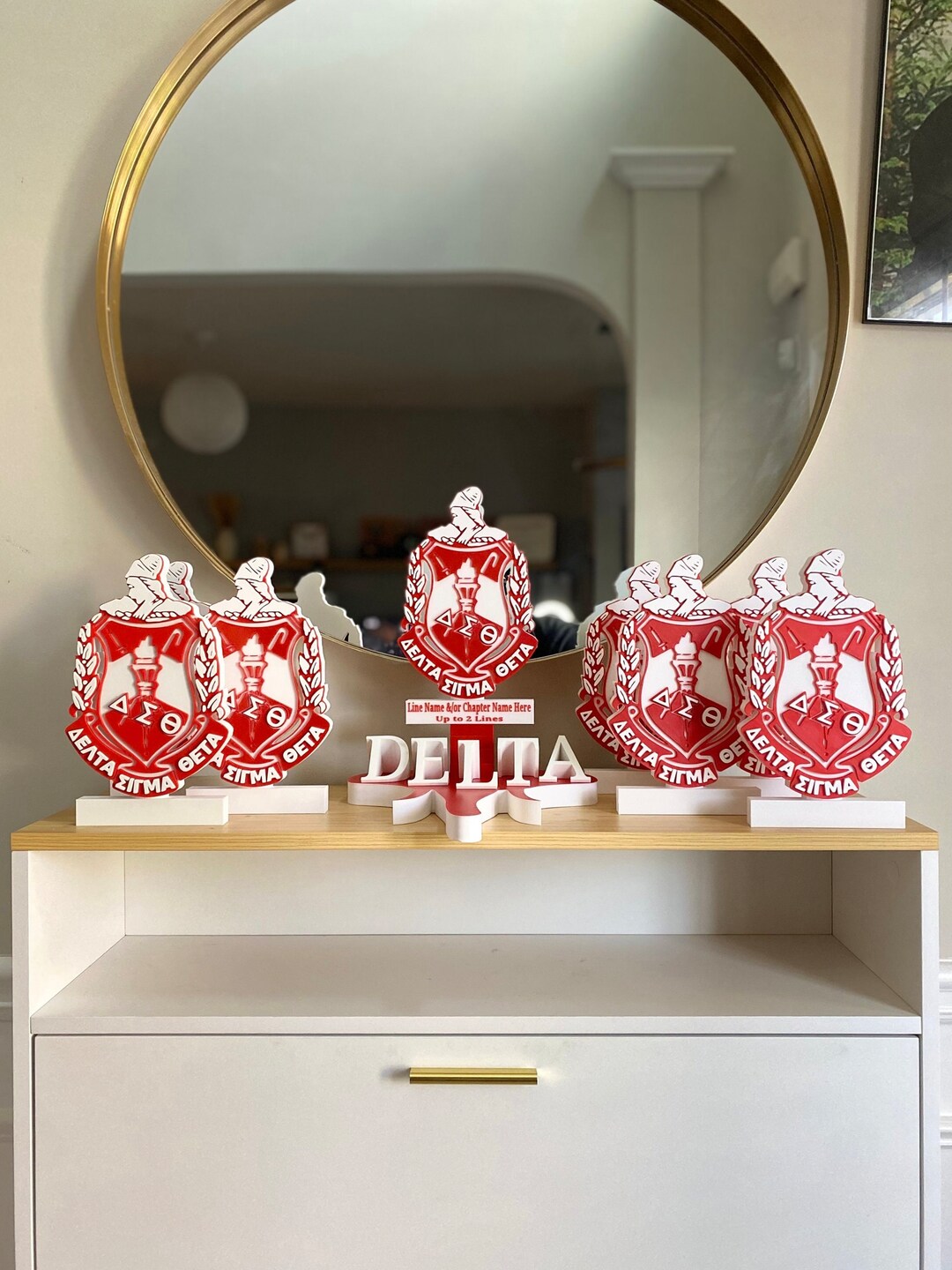 Large 13” 3D Delta Sigma Theta Shield Desk Sign - Etsy