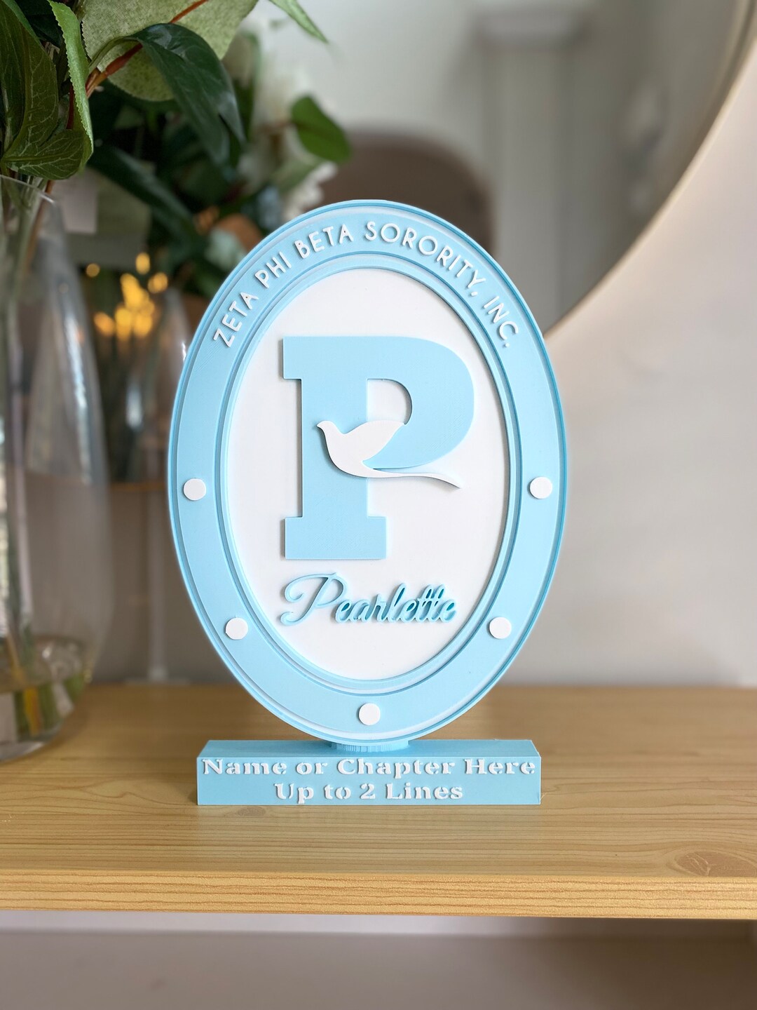 10" 3D Pearlette Club of Zeta Phi Beta a Youth Affiliate Shield Desk ...