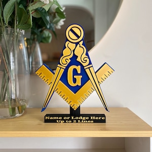 11” 3D Freemasonry Masonic Crest Desk Signs - Etsy