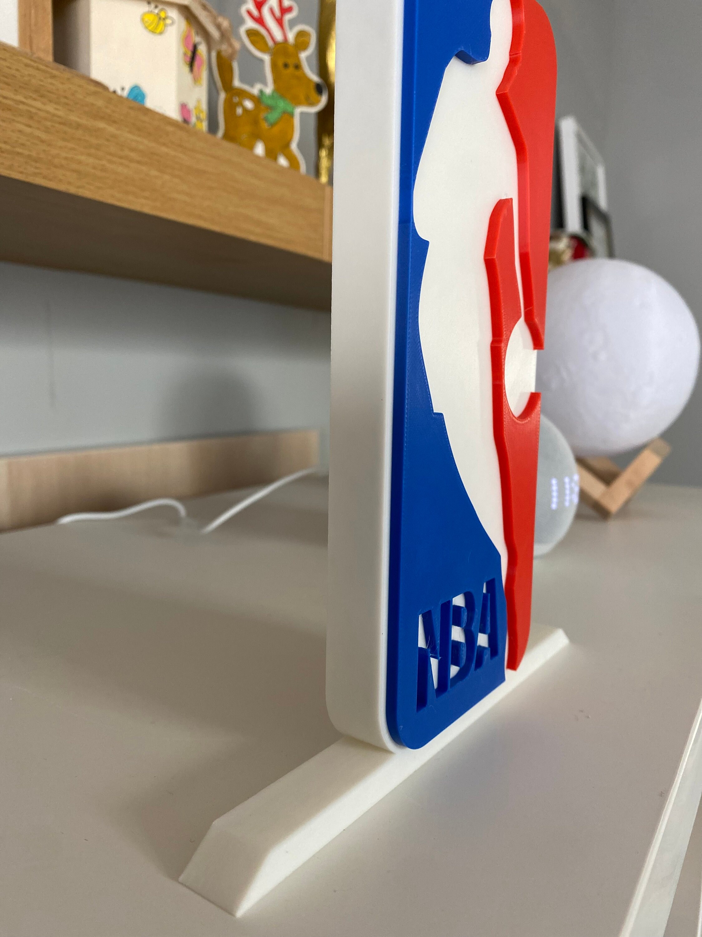 3D NBA Logo Desk Sign - Etsy
