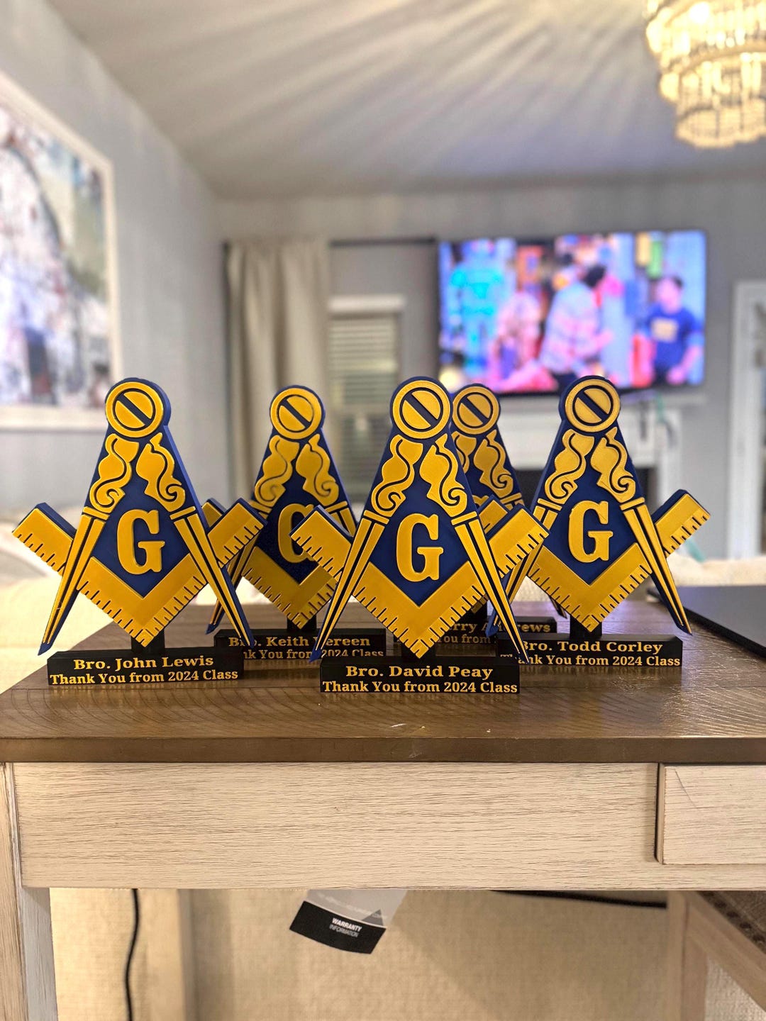 11” 3D Freemasonry Masonic Crest Desk Signs - Etsy