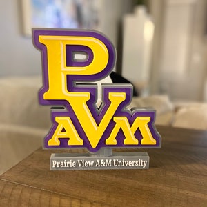 Prairie View A&M University 3D Desk Sign - Etsy