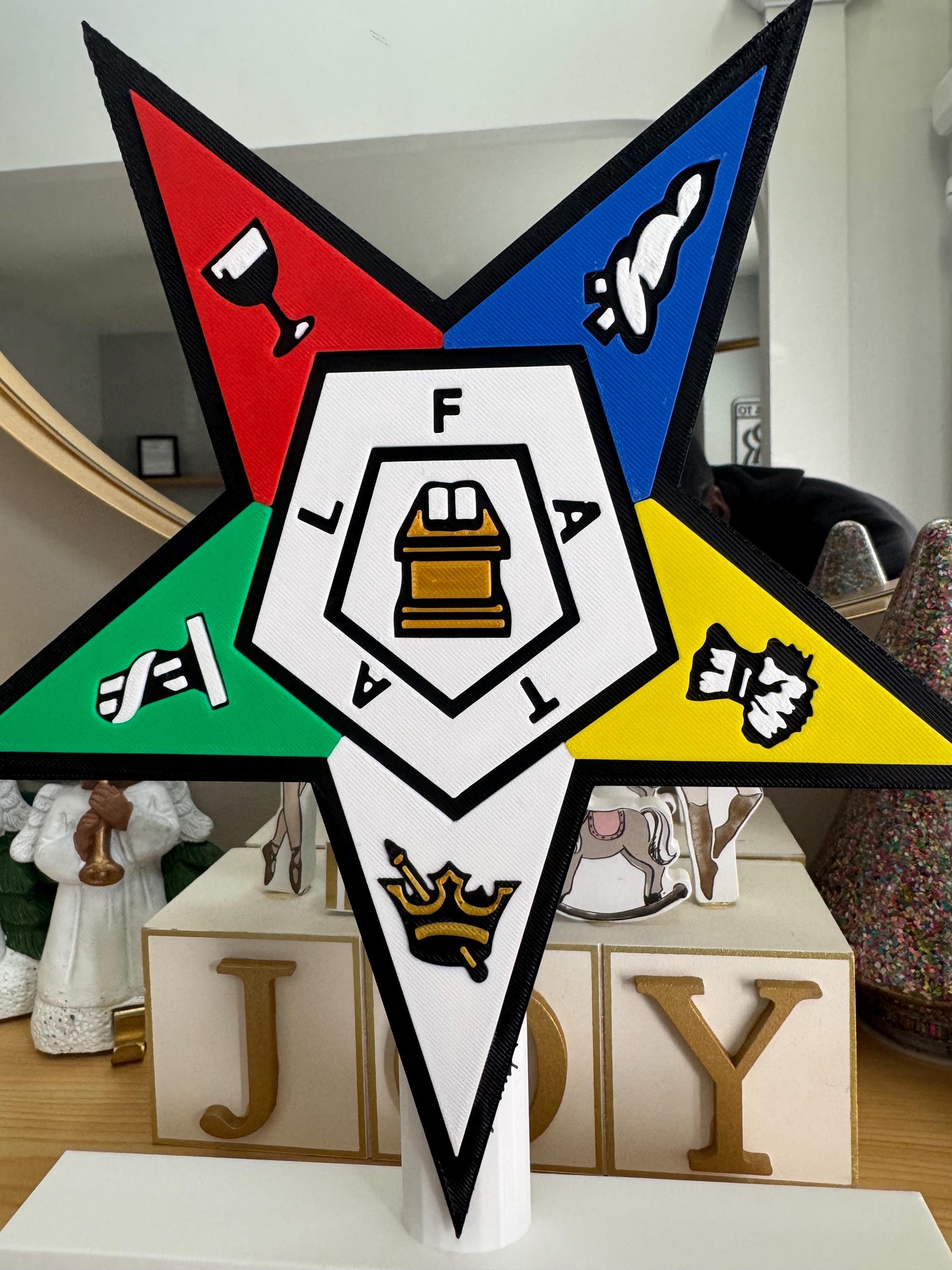 11” 3D Eastern Star Crest Desk Signs - Etsy
