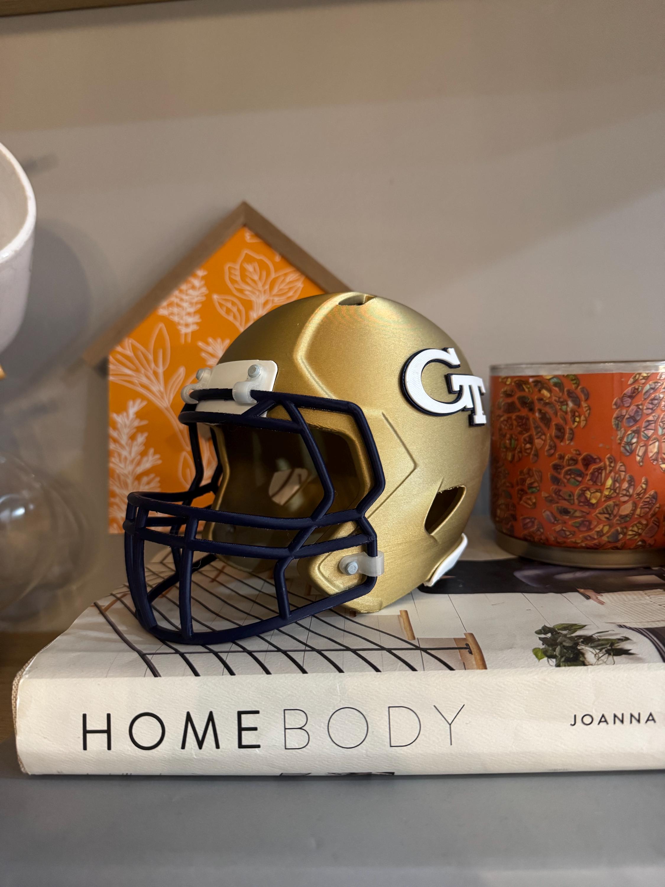 Georgia Tech 3d-printed Mini Football Helmet | Yellow Jackets Gift | GT ...