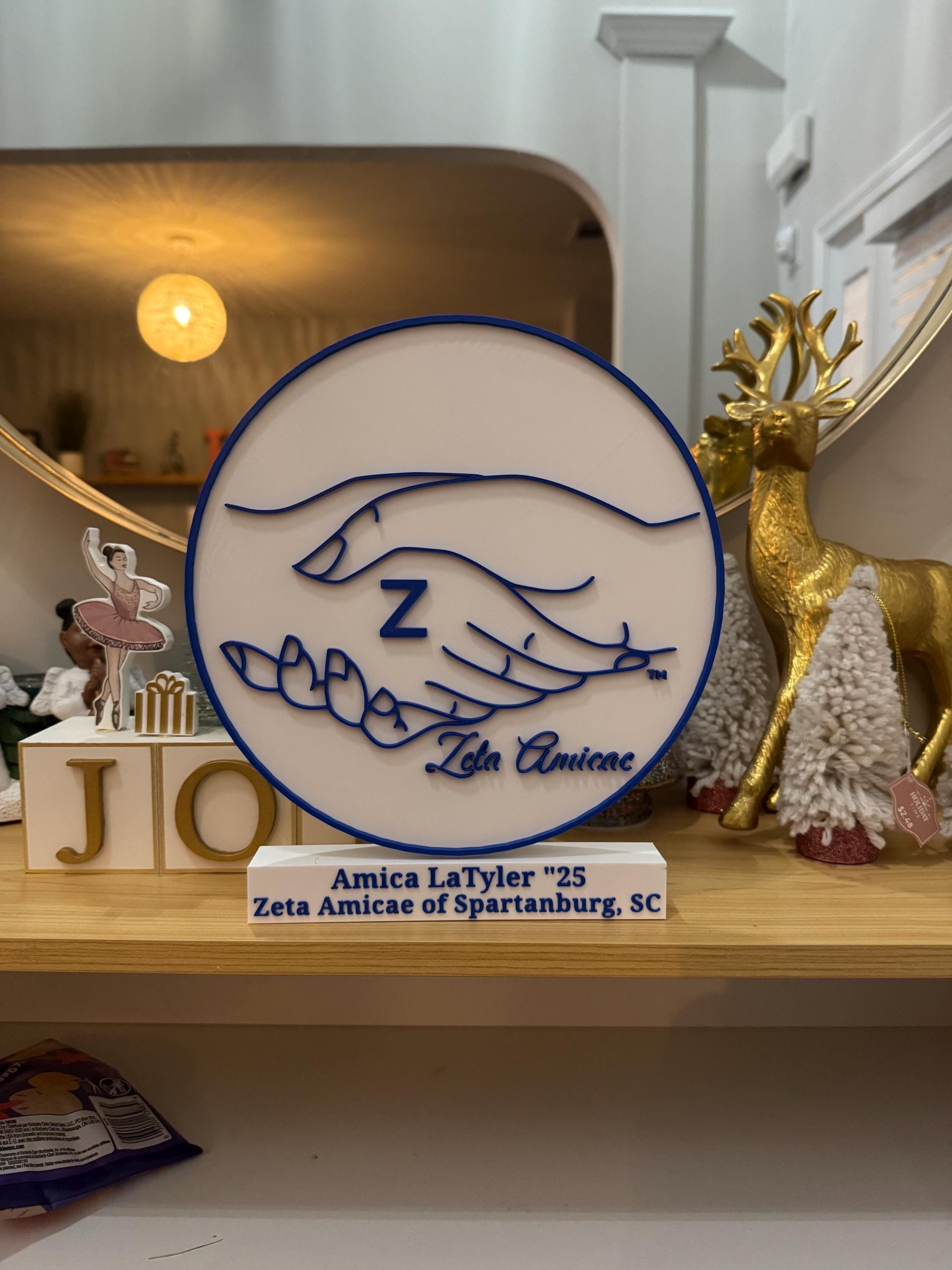 10" 3D Zeta Phi Beta Amicae Seal Desk Sign - Etsy