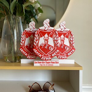 Large 13” 3D Delta Sigma Theta Shield Desk Sign - Etsy