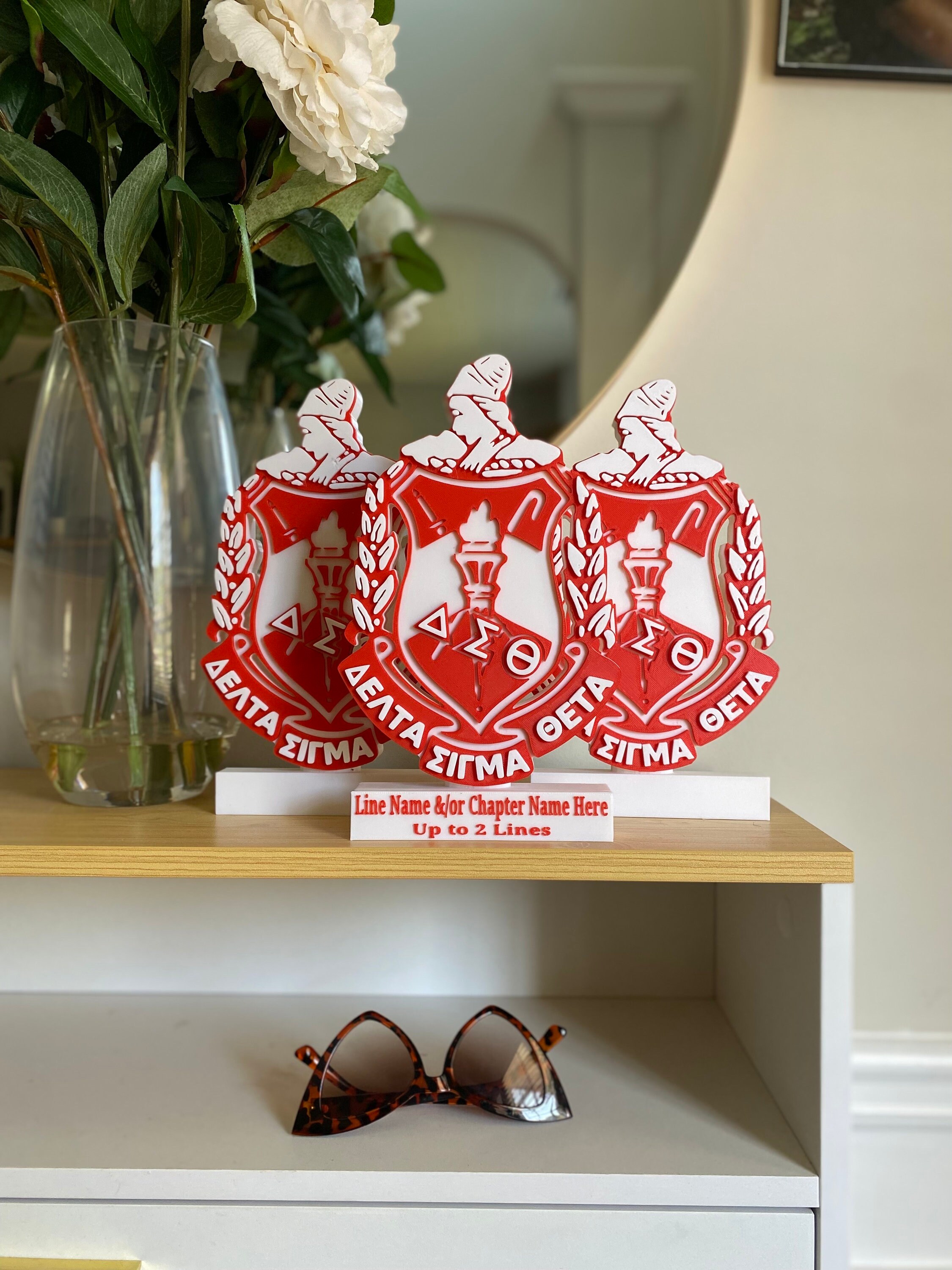 Large 13” 3D Delta Sigma Theta Shield Desk Sign - Etsy