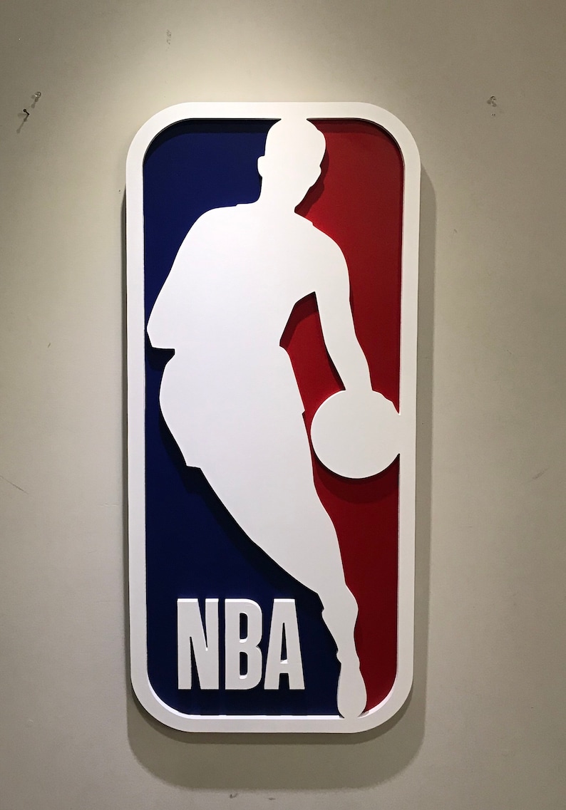 40 in Large 3D NBA Logo Sign | Etsy