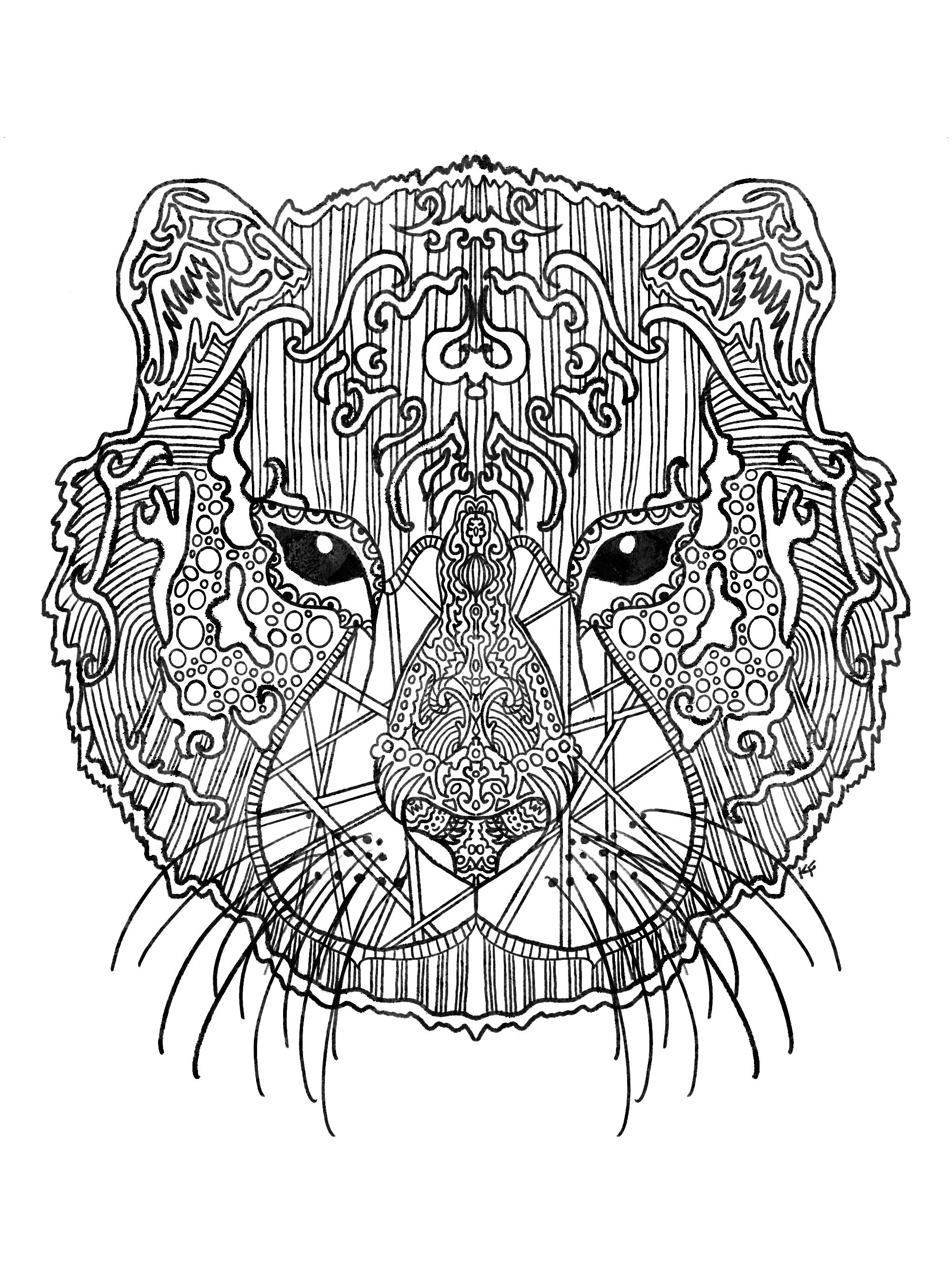 Zen Tangle Animal Coloring Pages, Fun Coloring Pages, Cute Animals ...