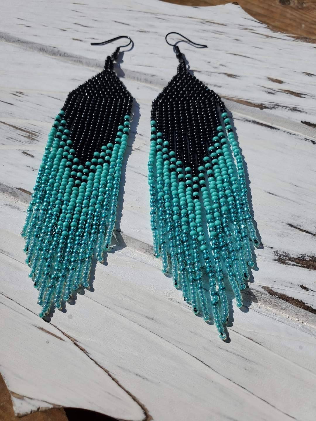 Alaska Native Beaded Earrings (arctic Ice) - Etsy