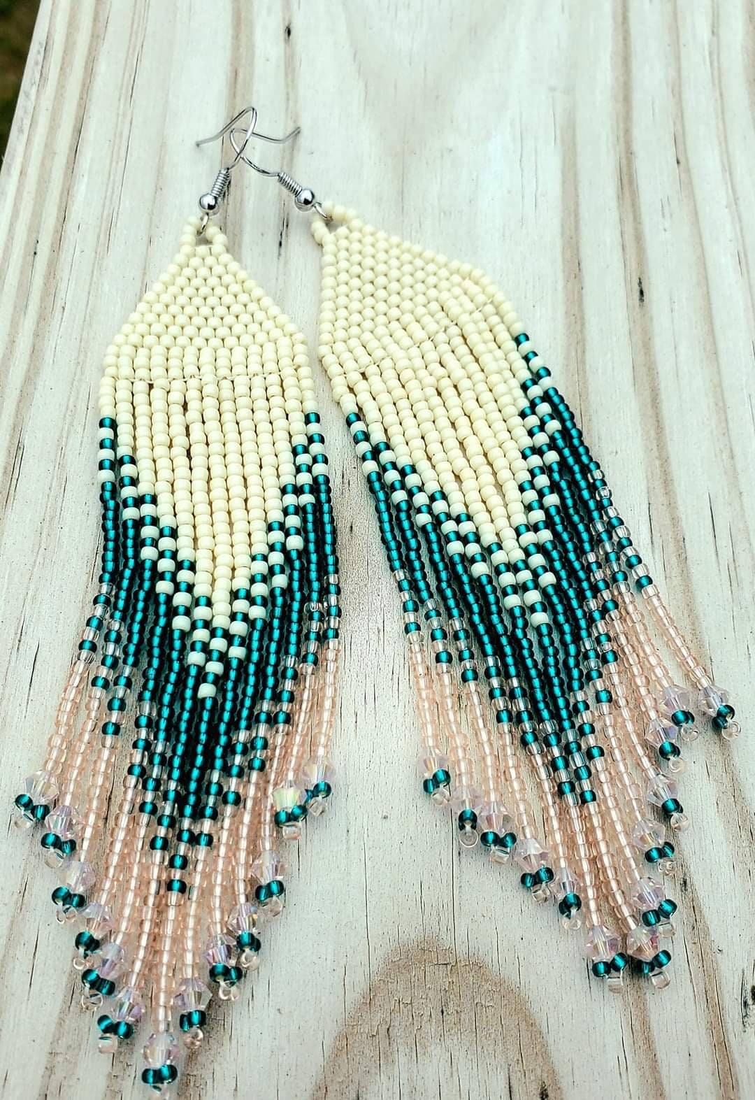 Alaska Native Beaded Earrings (alaskan Tundra) - Etsy