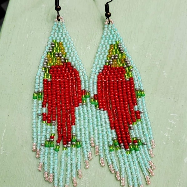 Native Beaded Earrings - Etsy