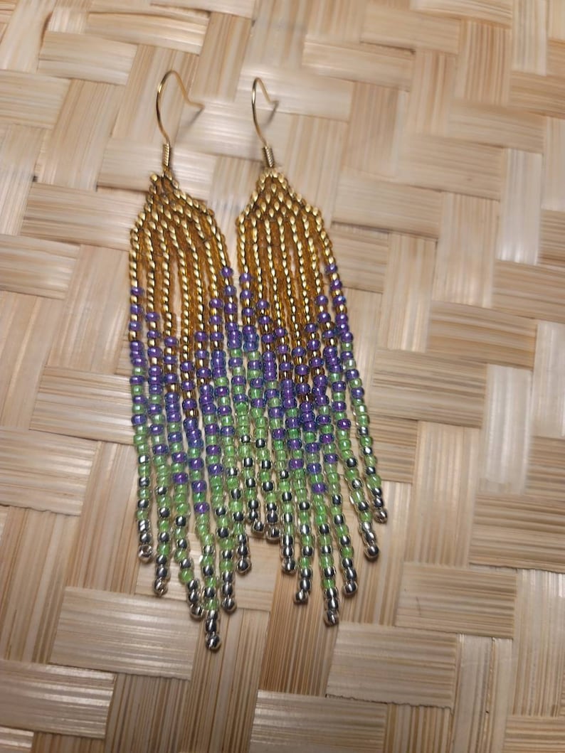 Alaska Native Beaded Earrings (mermaid) - Etsy