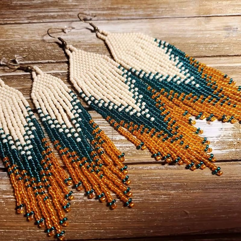 Native Beaded Earrings - Etsy