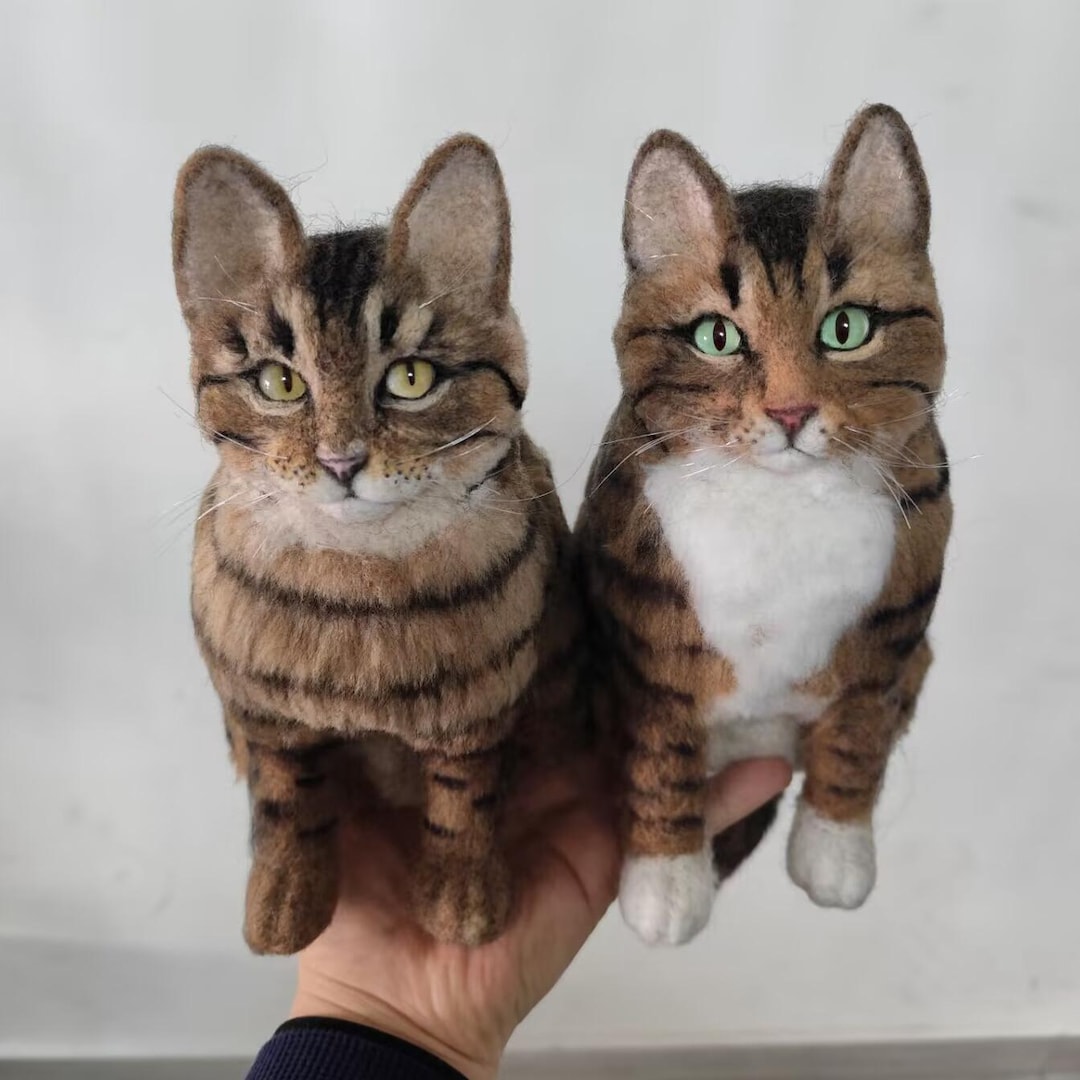 Custom Cat Replica, Handmade Dog/cat Plush Clone, Unique Gift for Cat ...