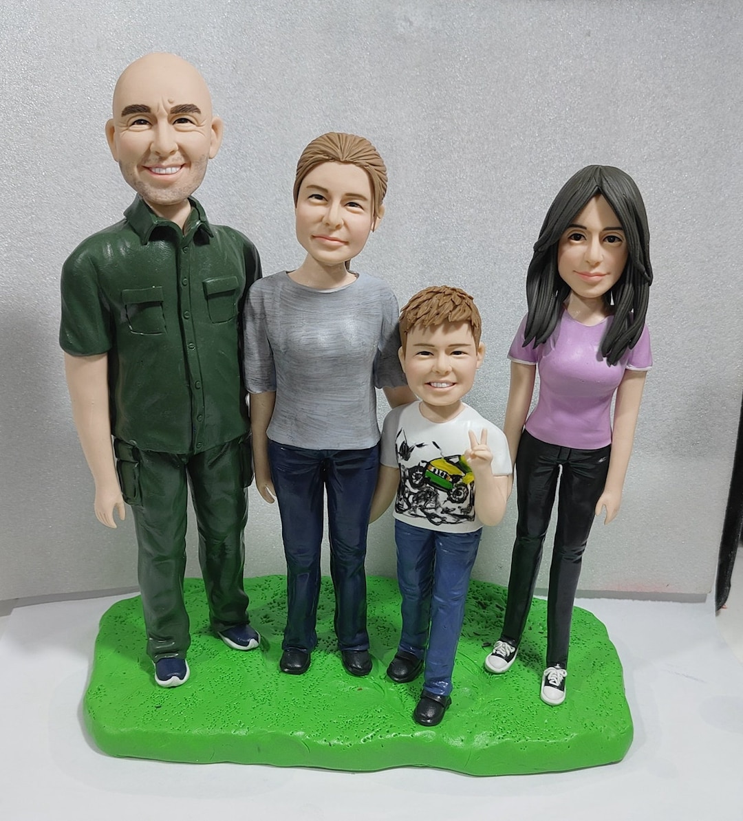 Custom Bobblehead Family Portrait, Personalized Clay Figurine - Etsy