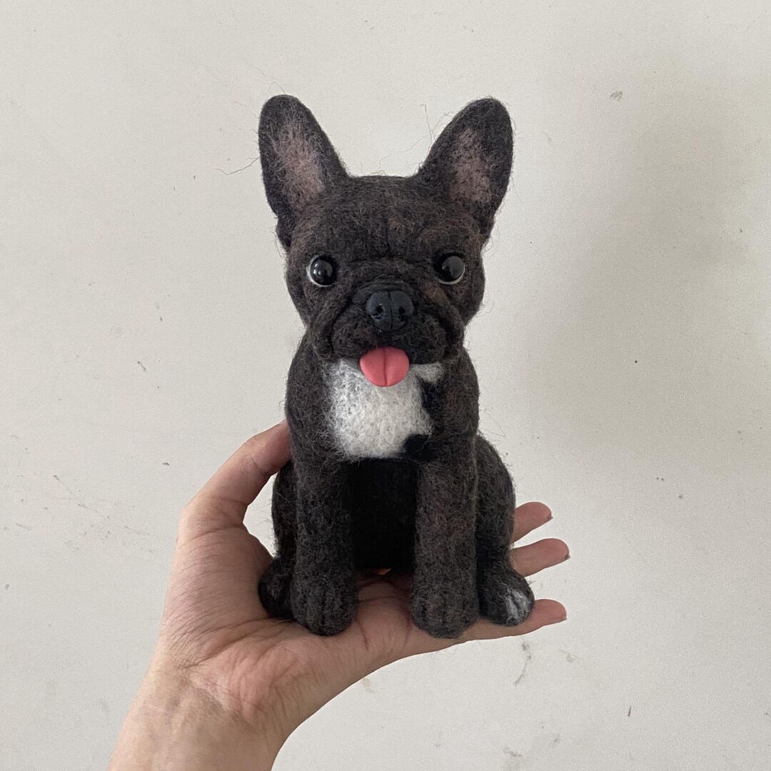 Stuffed Animal of Frenchie, Dog Loss Memorial, Realistic Frenchie, Pet ...