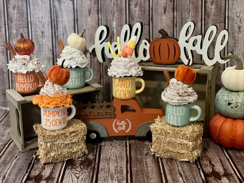 NEW Fall Mini Mug Decor Tiered Tray Decor Kitchen Decor | Etsy