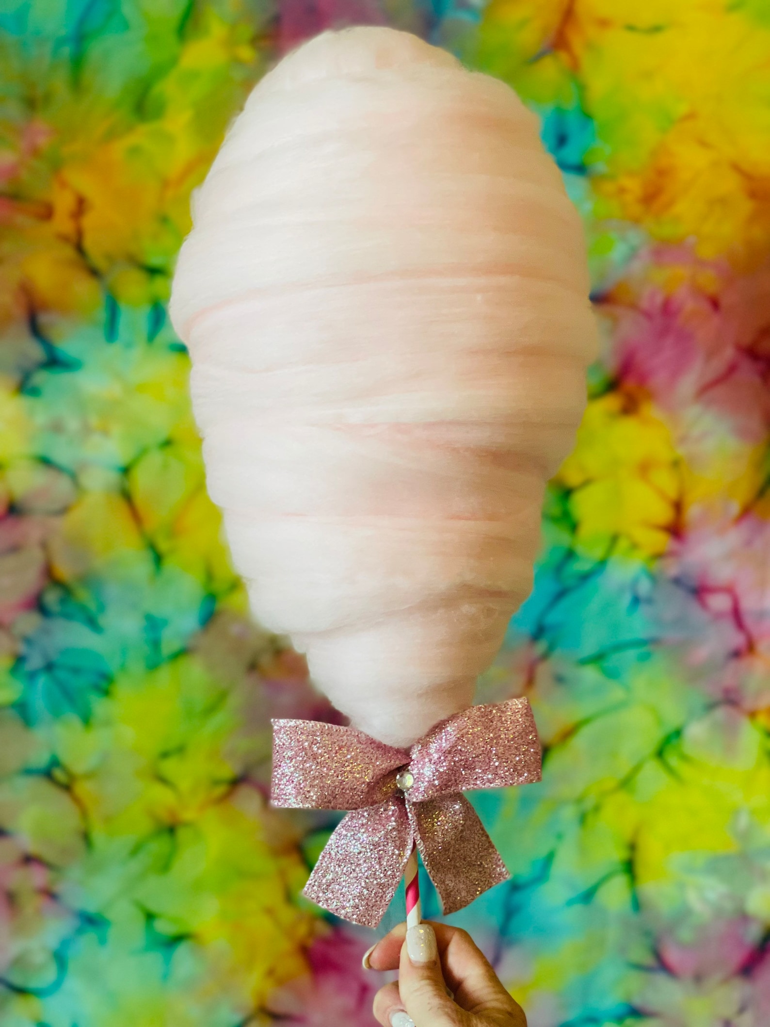 Glittered Fake Cotton Candy | Photo Prop, Party Decor - Etsy