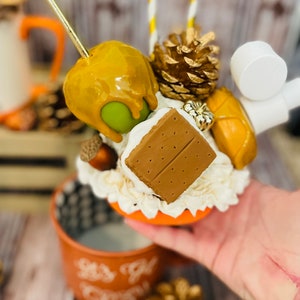 Ready to Ship Extra Large Fall Mug Topper and Mug| Removal Mug Topper ...