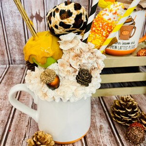 Ready to Ship Extra Large Fall Mug Topper and Mug| Removal Mug Topper ...