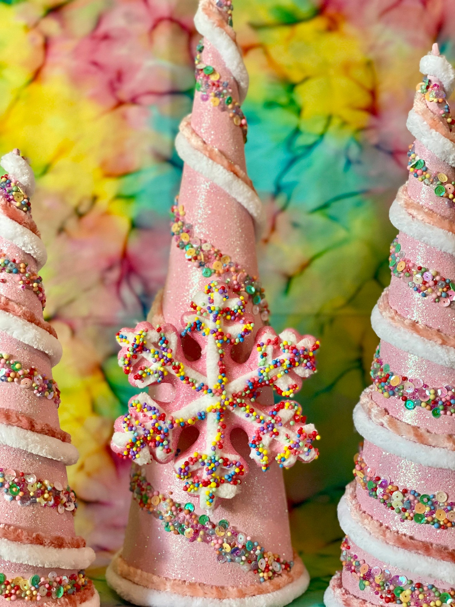 Whimsical Pink Candy Land Christmas Trees Cone Trees | Etsy