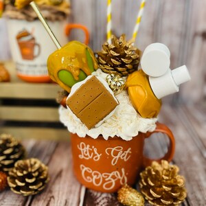 Ready to Ship Extra Large Fall Mug Topper and Mug| Removal Mug Topper ...