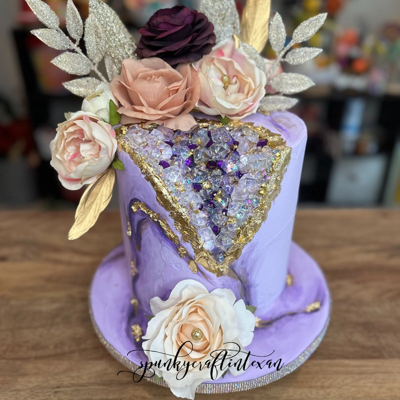 Geode Cake Topper - Etsy