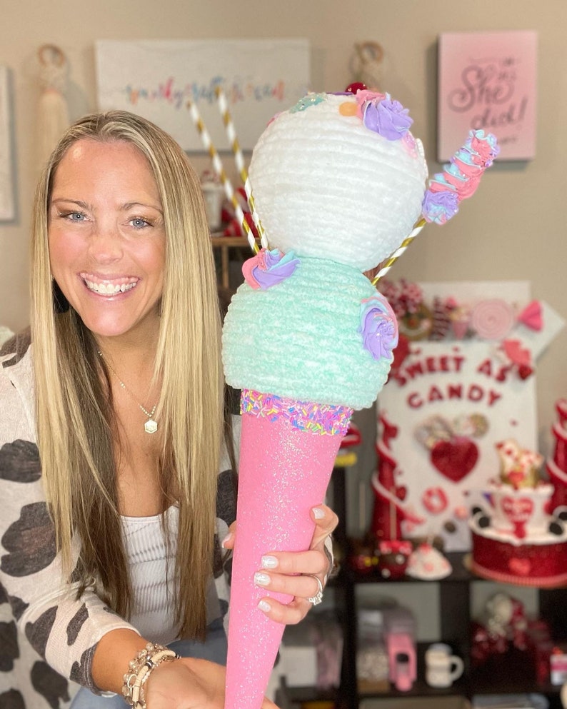 Jumbo Ice Cream Fake Bake Cotton Candy Photo Booth Props - Etsy