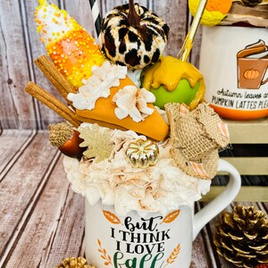 Ready to Ship Extra Large Fall Mug Topper and Mug| Removal Mug Topper ...