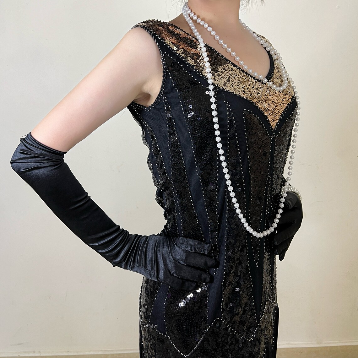 1920s Women Gatsby Flapper Dress Fringed Dress Sequins Beaded ...